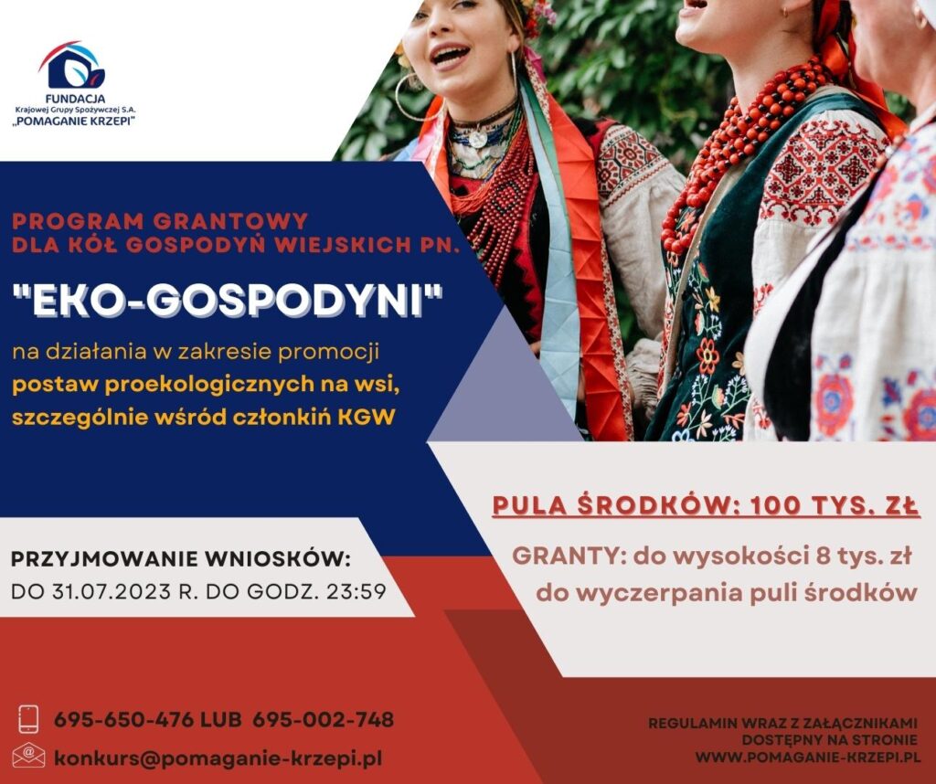 „Eko-gospodyni” nowy program grantowy dla KGW - zinfo.pl